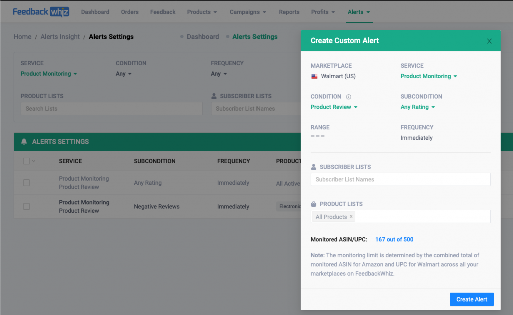 FeedbackWhiz Alerts Now Includes Walmart Review Monitoring - FeedbackWhiz